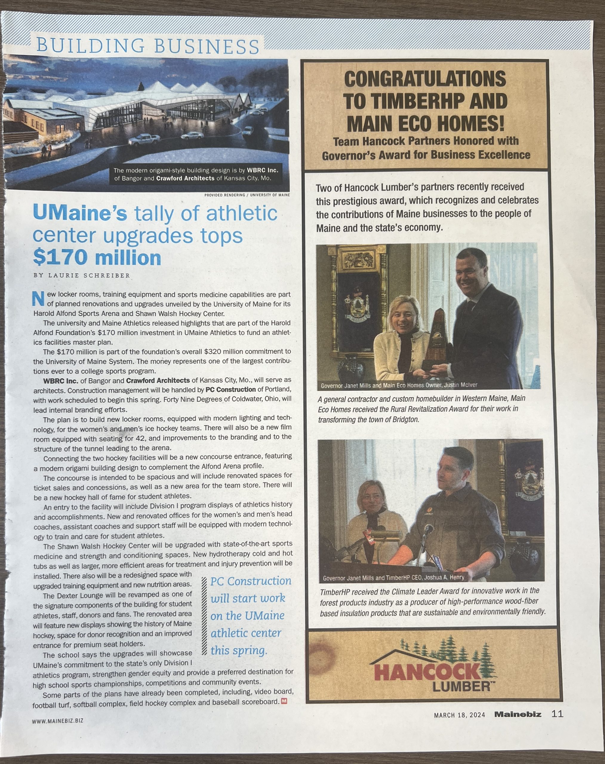 Made-in-Maine TimberHP Wood Fiber Insulation Makes Headlines - Hancock ...